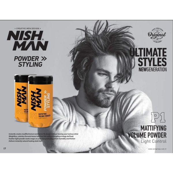 NISHMAN POWDER HAIR STYLING WAX LIGHT CONTROL P1 - Kanar Inc