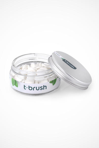 T-Brush Mint Flavorid Toothpaste Tablets - Fluoride - Kanar Inc